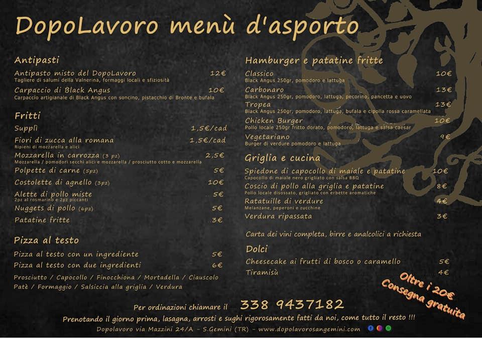 Speisekarte von Il Dopolavoro - ristorante e cocktail bar San Gemini ...