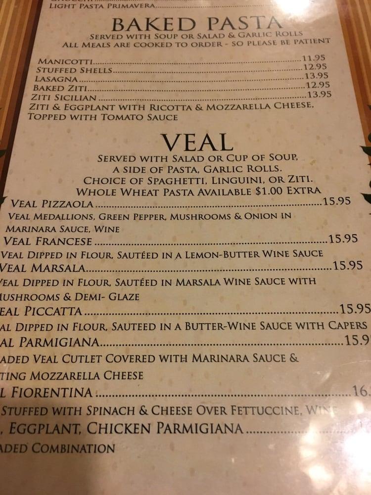 Carta de Jacaranda Restaurant & Pizzeria, Plantation