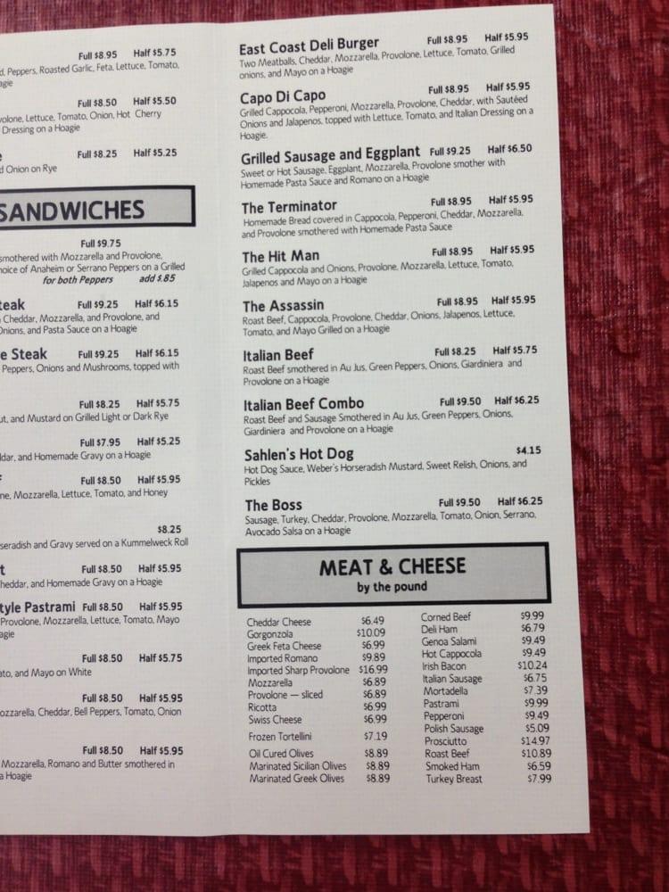 Menu at Old Fashioned Italian Deli restaurant, Littleton