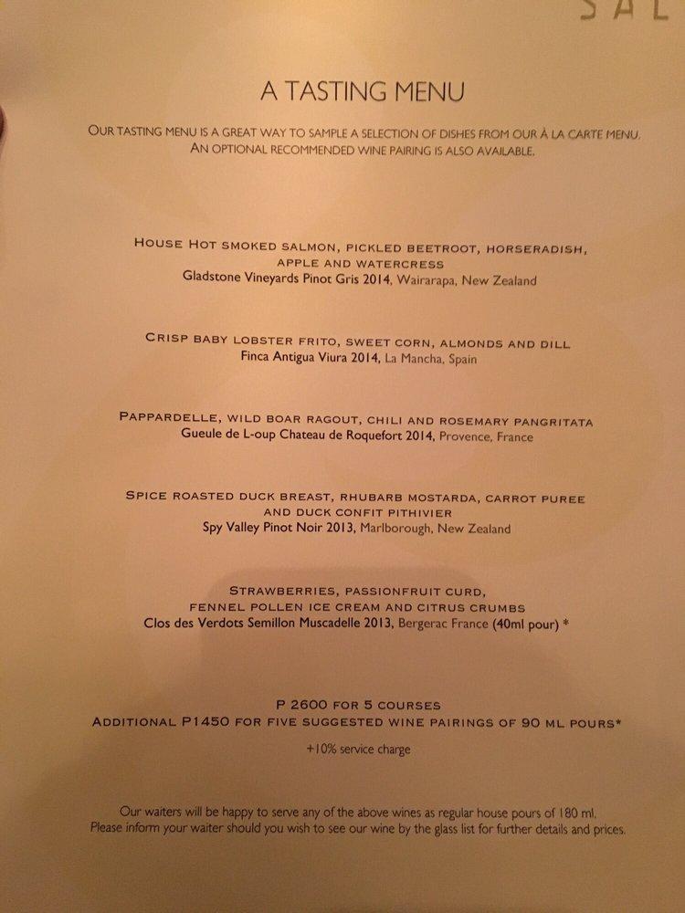 Menu at Sala Bistro restaurant, Makati, H22C+RXF
