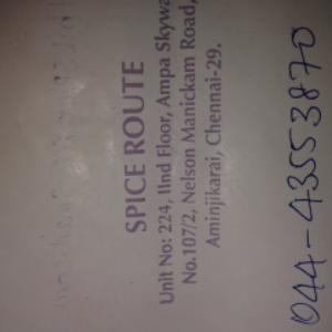 Menu at Spice Route, Chennai, 36FC+8JM