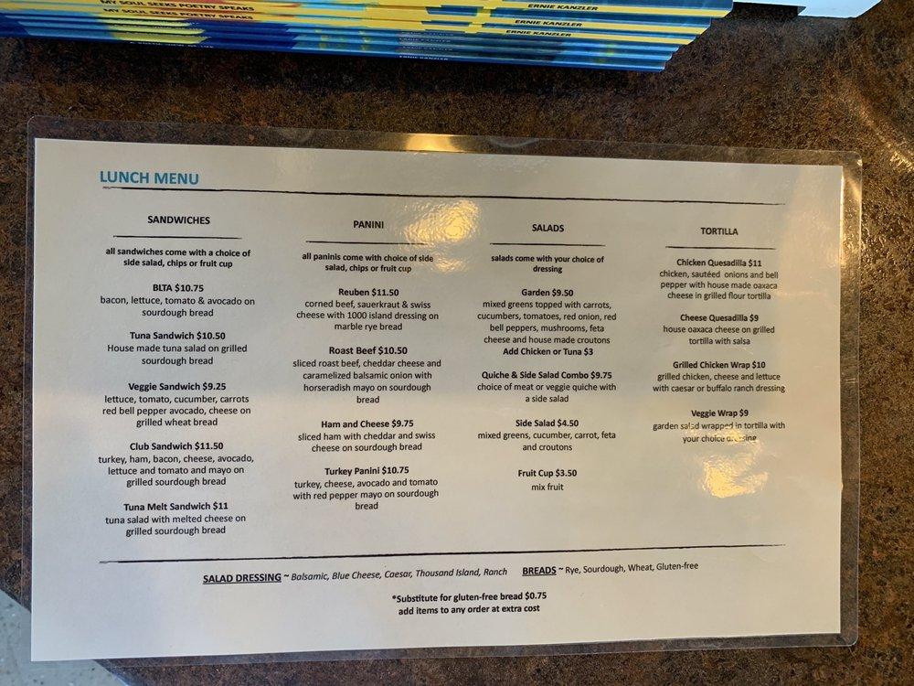 Menu at Thanks A Latte Espresso Cafe, Camp Verde