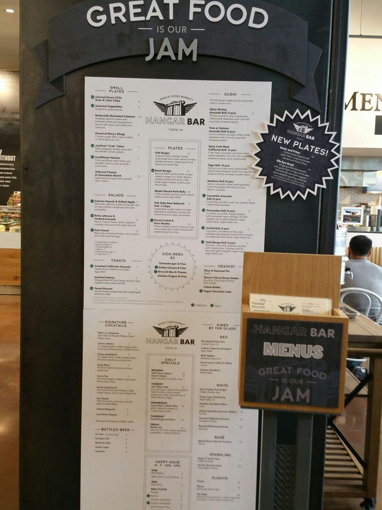 Menu at The Hangar Bar, Tustin
