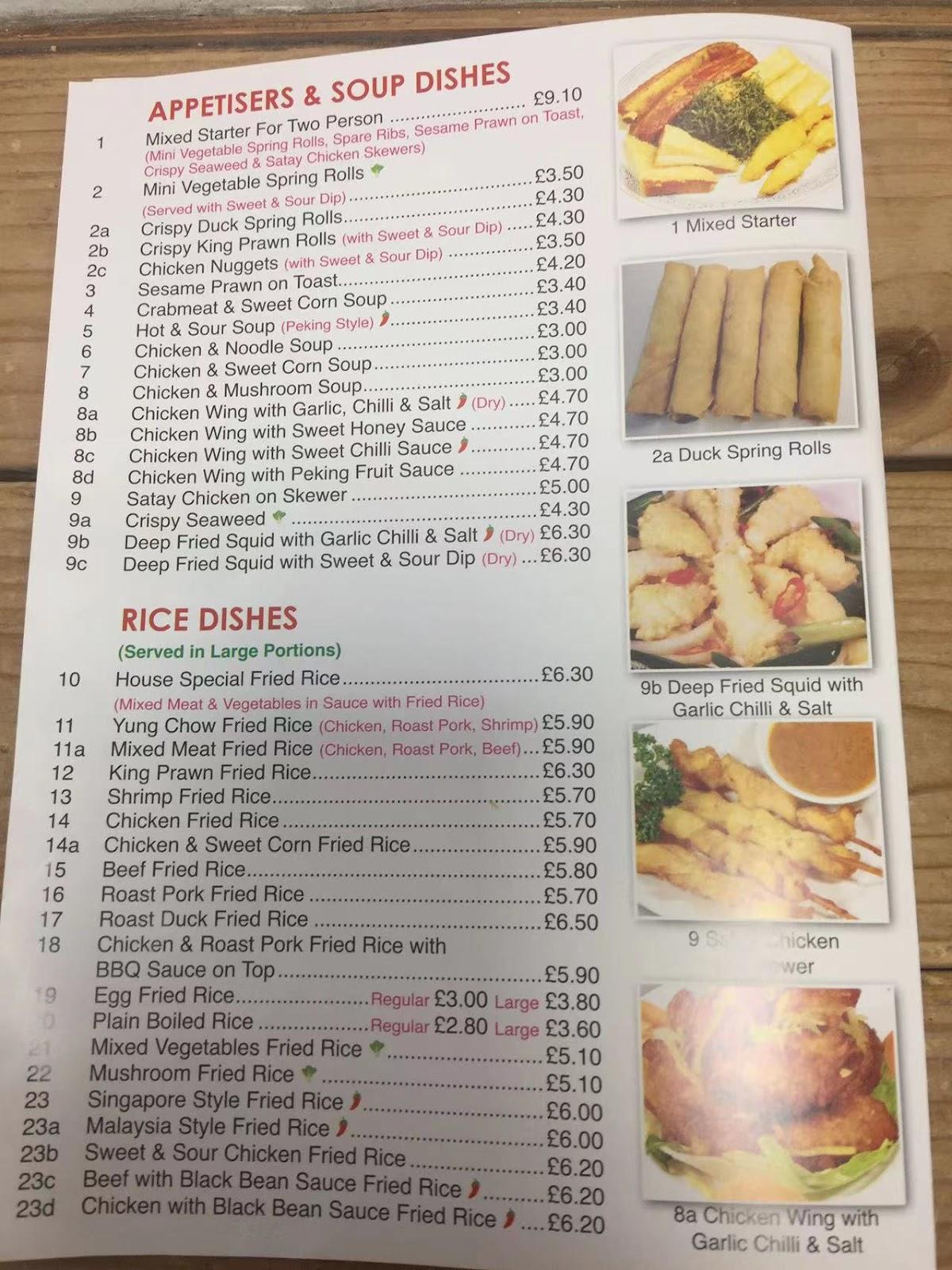Menu at The Light Chinese Takeaway fast food, Waterlooville