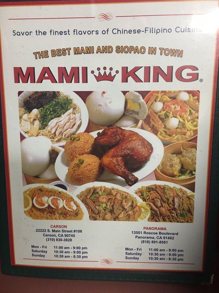 Menu at Mami King Restaurant, Los Angeles, Roscoe Blvd UNIT 1