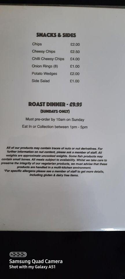 Menu at The Anchor Inn pub & bar, Great Malvern