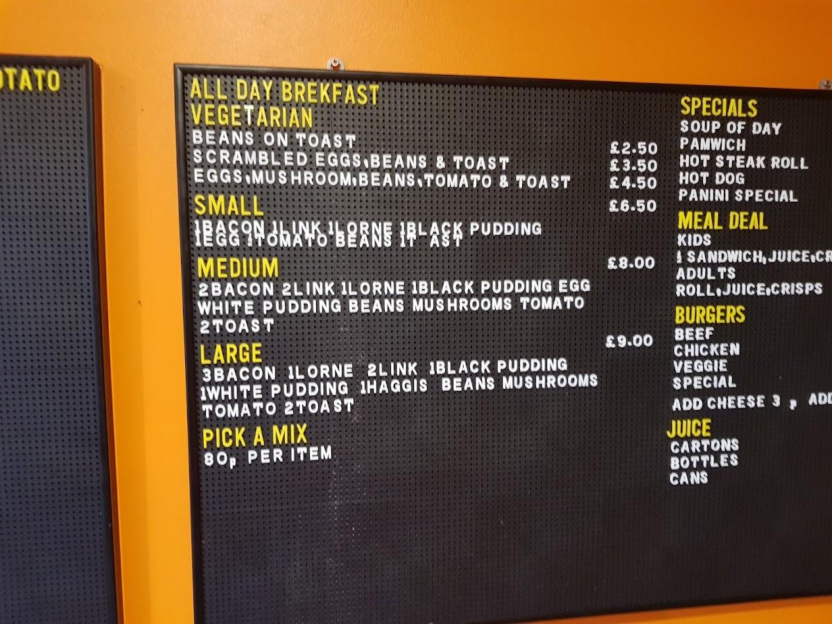 Menu at Batty's Baps ltd cafe, Dingwall