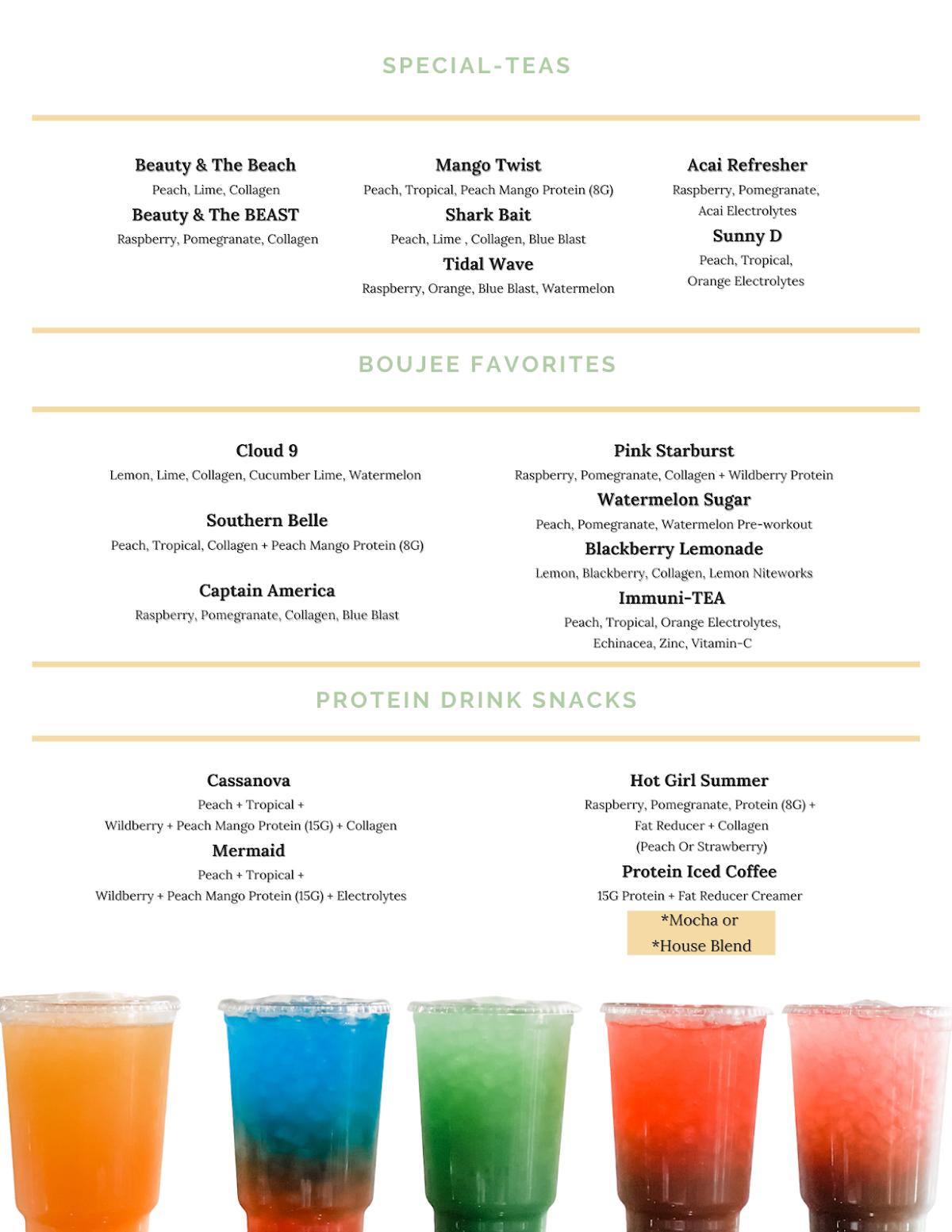Menu at Nebo Nutrition restaurant, Dardanelle