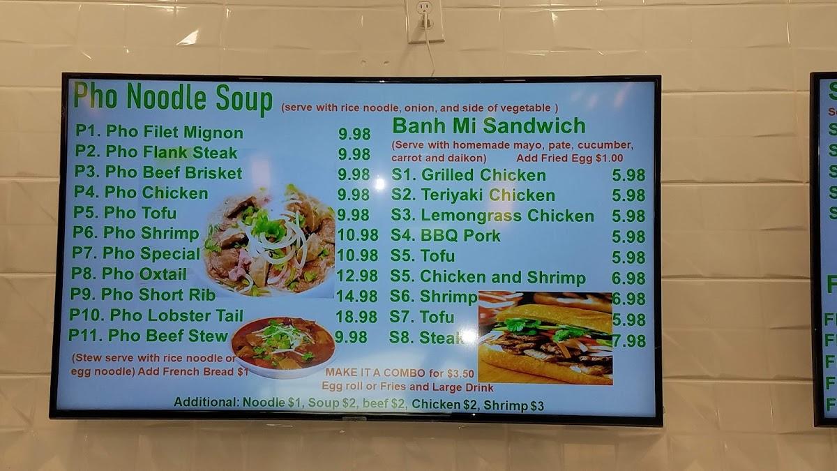 Menu at Pure Pho and Grill Express restaurant, Alpharetta