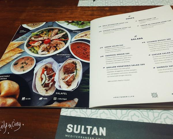 Menu at Sultan Mediterranean Grill restaurant, Makati, UG9 Valero Plaza ...