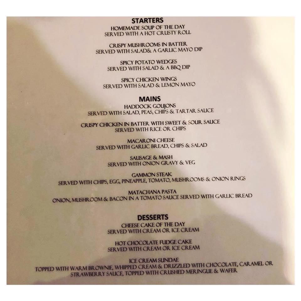 Menu at The Galloway Bar & Restaurant, Portpatrick