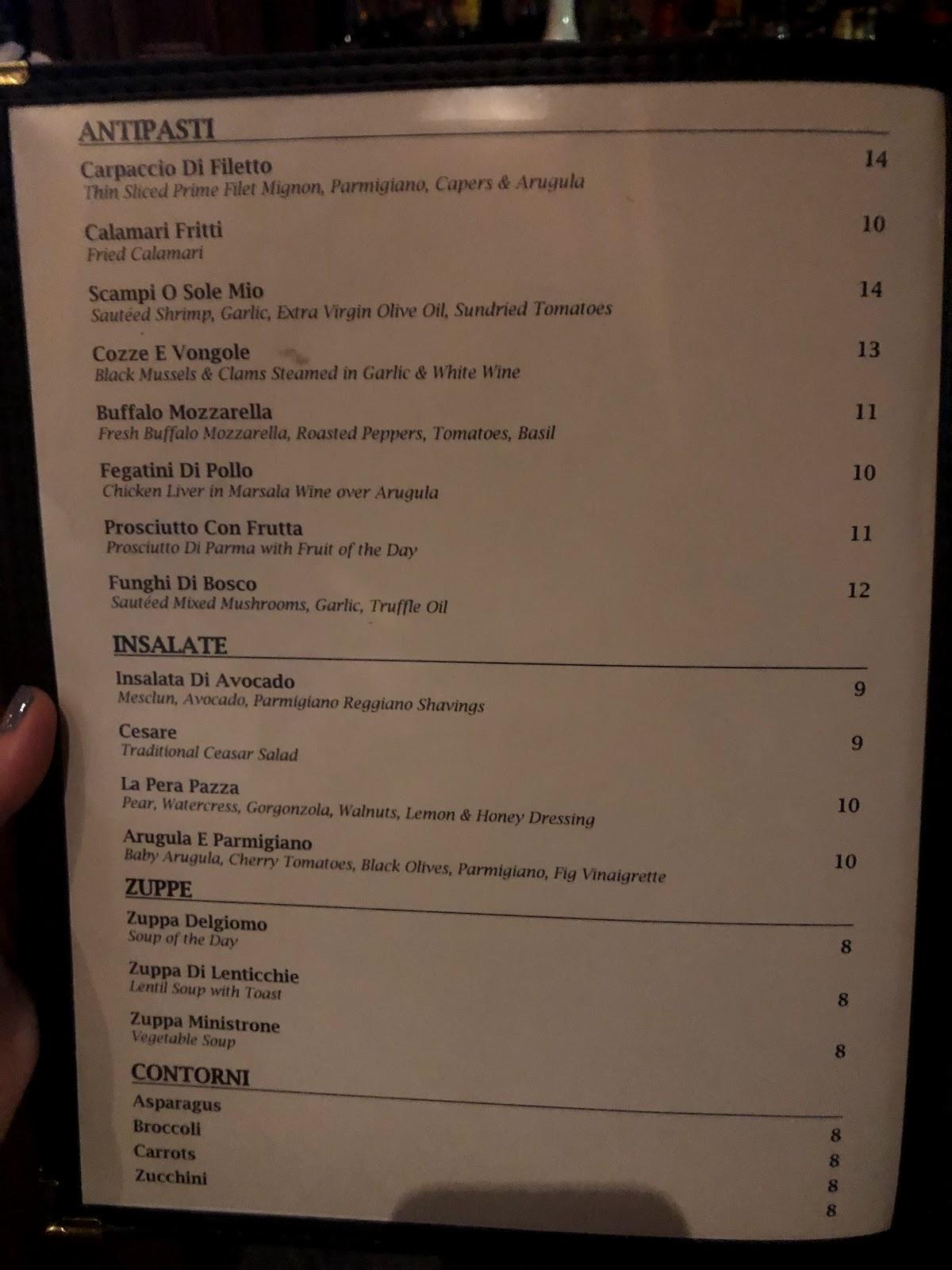 Menu at Barolo East, West New York