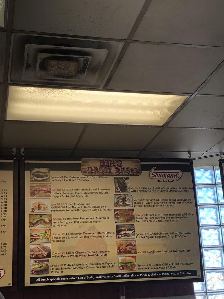 Carta de Ben's Bagel Barn, Little Ferry