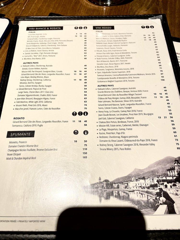 Menu at Bevo Bar + Pizzeria, Montréal, 410 R. Saint-Vincent