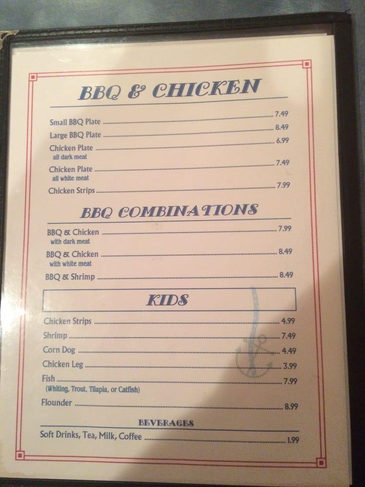 Menu at Sandpiper Seafood restaurant, Clinton