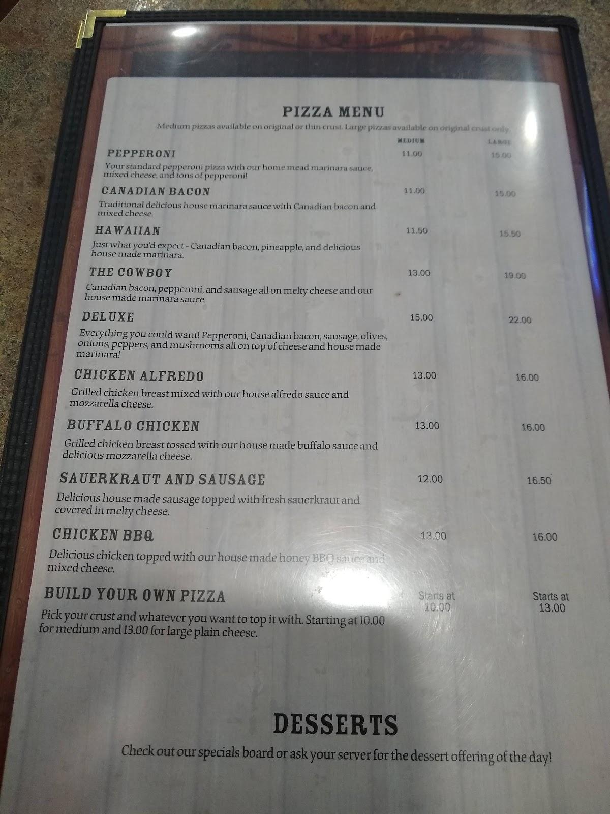 Menu at Branding Iron Lanes & Lounge pub & bar, Conrad