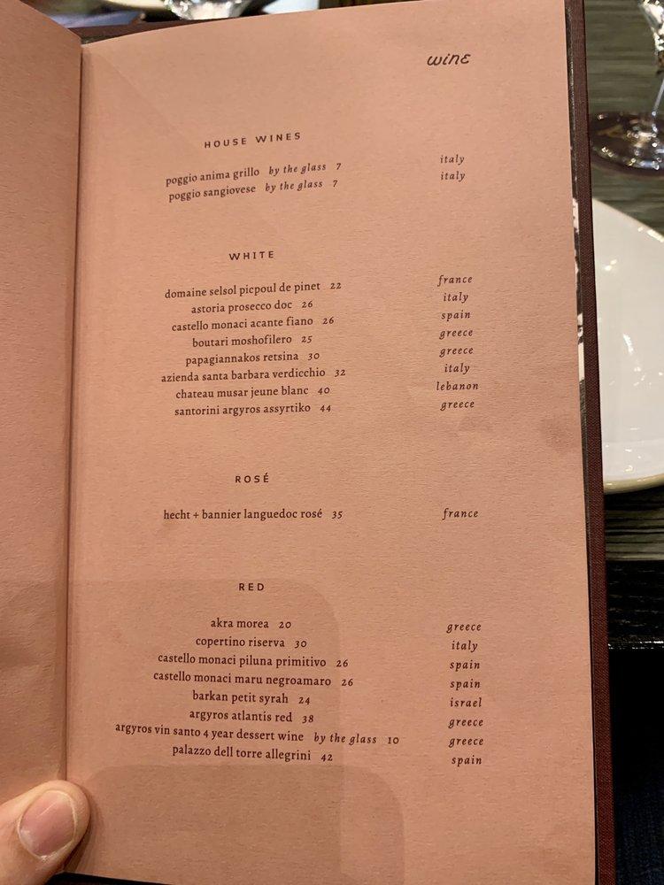 Menu at Kefi pub & bar, Knoxville
