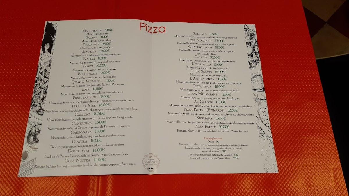 Menu au L'Antica Trattoria Chez Stefano, Gesves