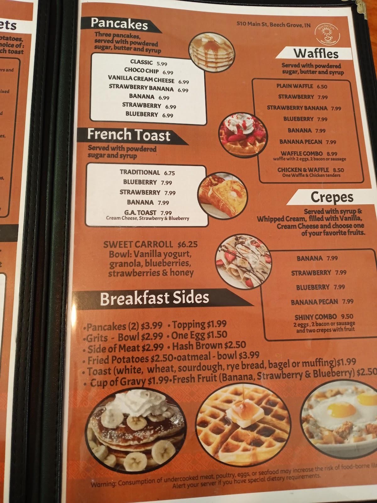 Menu at Mom's Family Restaurant, Beech Grove