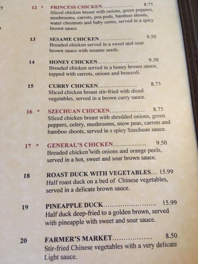 Menu at Chee Peng of Oscoda restaurant, Oscoda Township