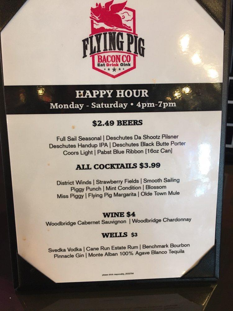 Menu at Flying Pig Burger Co. Olde Town restaurant, Arvada