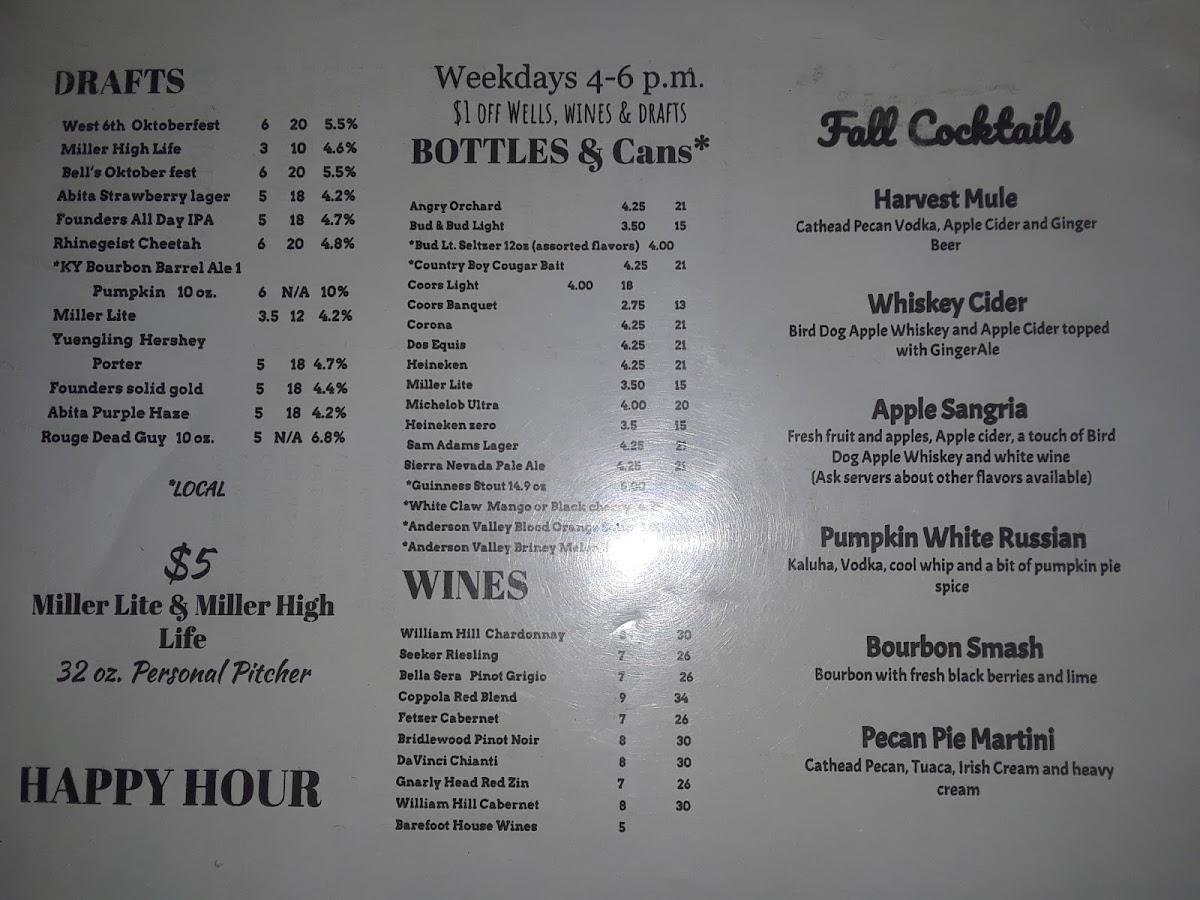 Menu at Impellizzeri's Pizza pizzeria, Louisville, Bardstown Rd