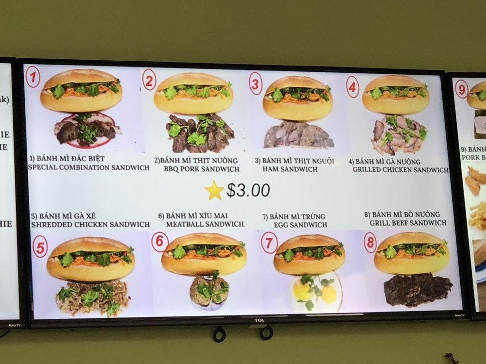 Menu at Khang Vietnamese Sandwich & Cafe, Houston