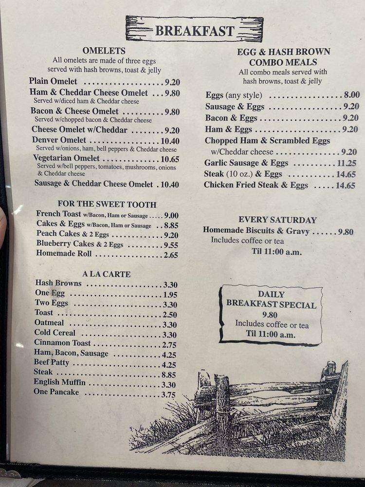 Menu at Log Cabin Restaurant & Lounge, Gering