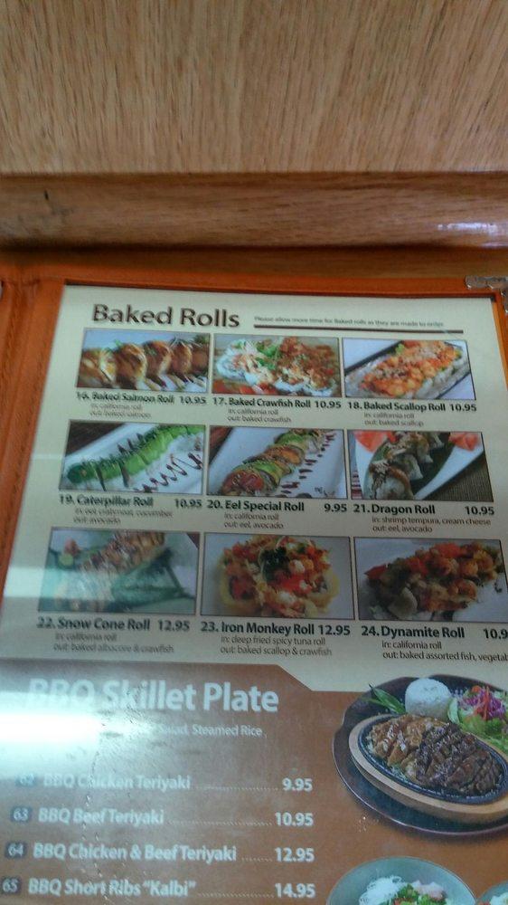 Menu at Sushi Boom restaurant, Orange