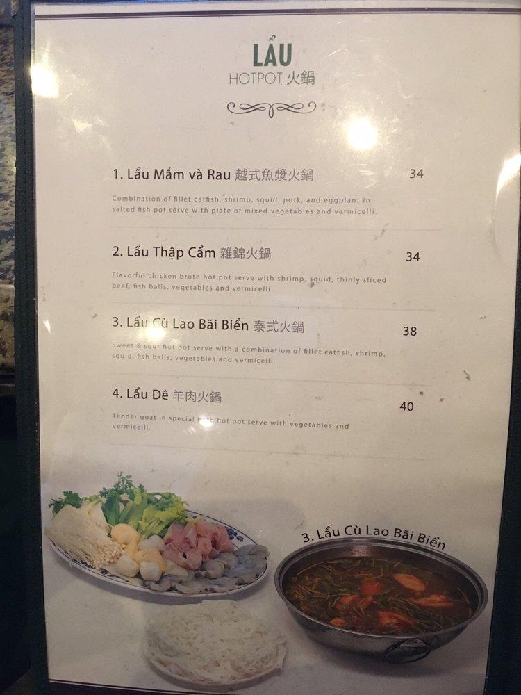 Menu at Thien An Bo 7 Mon restaurant, Rosemead