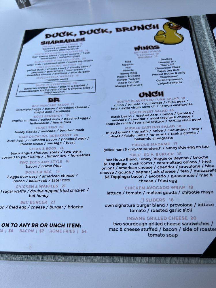 Menu at Ugly Duckling - Long Beach restaurant, Long Beach