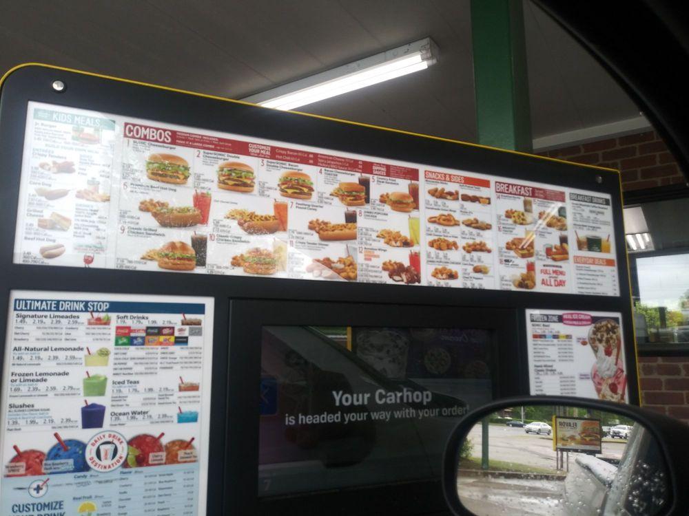 Menu at Sonic Drive-In fast food, Memphis, Kirby Pkwy
