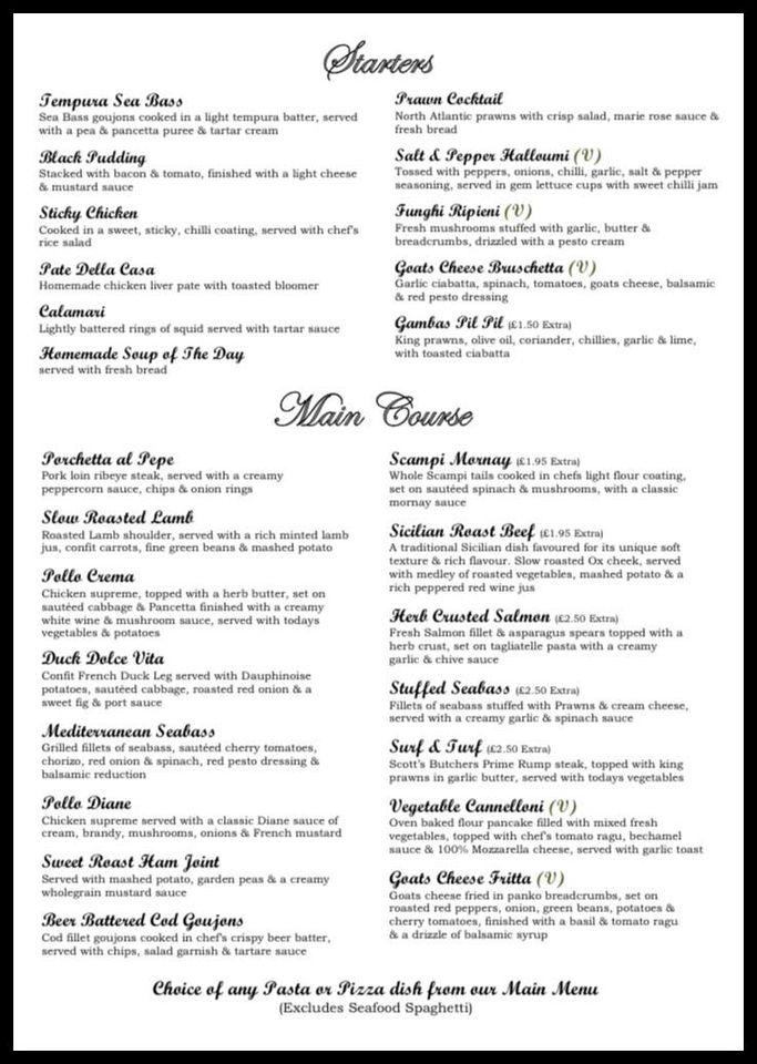 Menu at The Fat Italian Ormskirk restaurant, Ormskirk, 47-49 Derby St