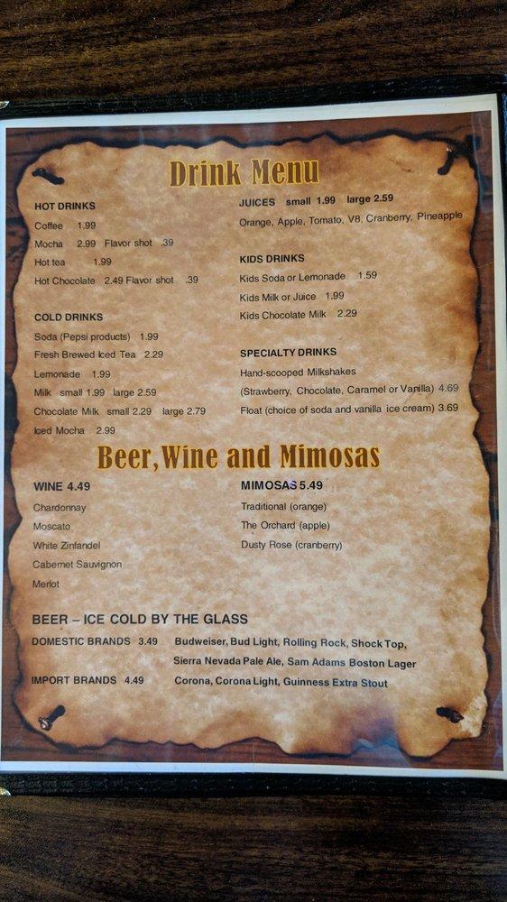 Menu at Ashley's Country Kitchen restaurant, Orangevale