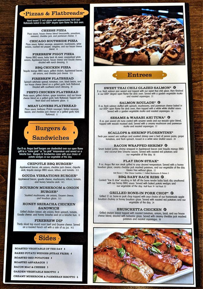 Menu at FIREBREW Bar & Grill - Virginia Beach Restaurant, Virginia Beach