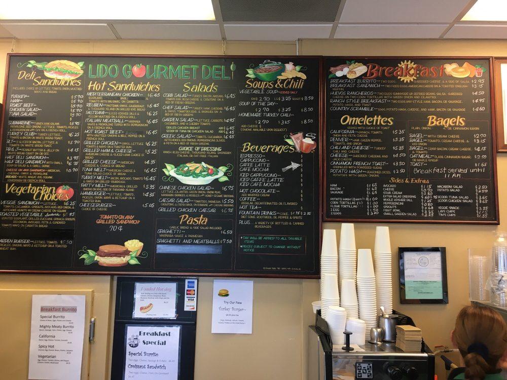 Menu at Lido Gourmet Deli, Newport Beach, 351 Hospital Rd Ste 105