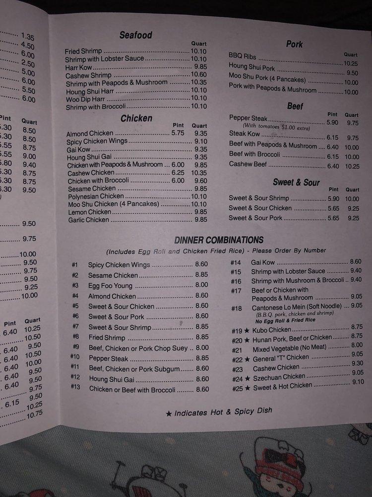 Menu at Mandarin Kitchen restaurant, Southgate