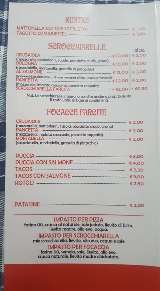 Menu da Rosticceria da Luciano ristorante, Policoro
