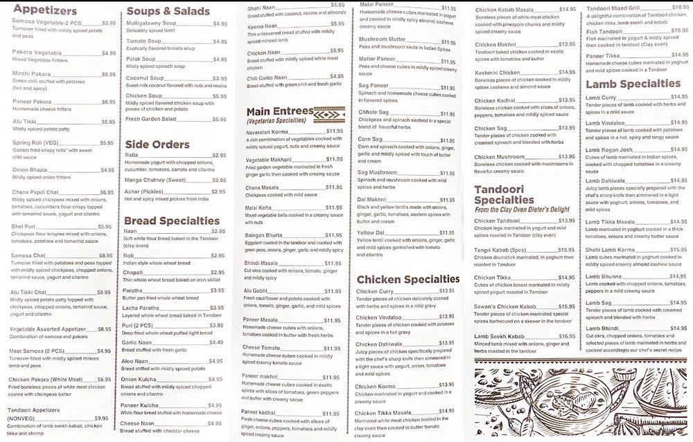 Menu at Sawan Indian Cuisine restaurant, Marlboro Township, 336 US-9