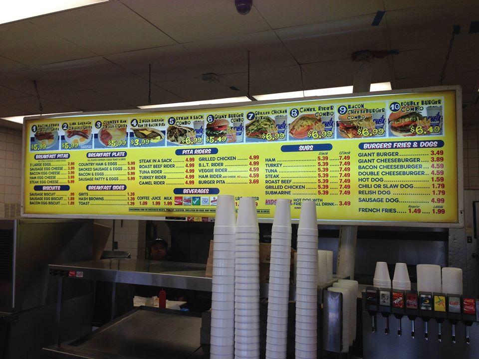 Menu at The Sheik Sandwiches and Subs fast food, Jacksonville, Atlantic ...