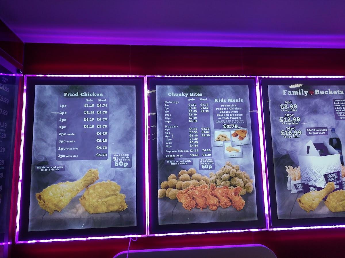 Menu at Chunky Chicken restaurant, Bury