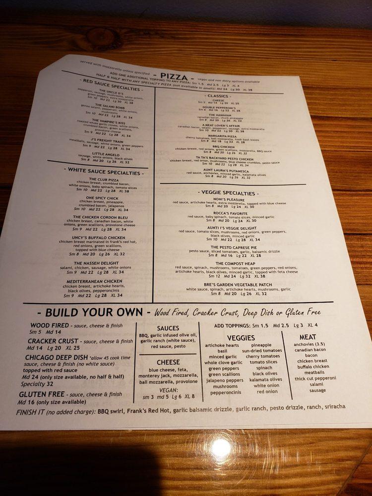 Menu at Mamma Celeste's Gastropub & Pizzeria, Sparks