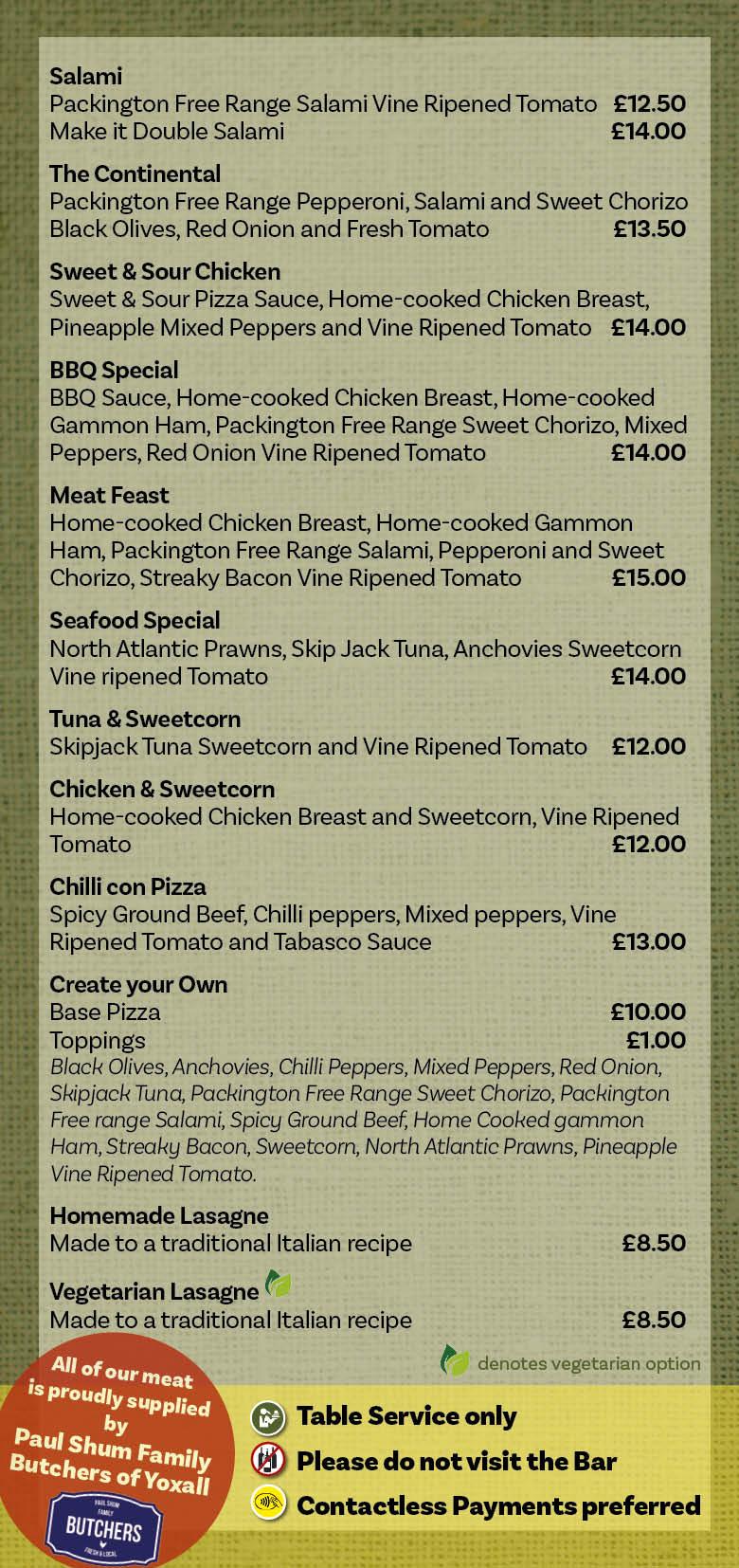 Menu at The Foresters Arms pub & bar, Yoxall, Wood Ln