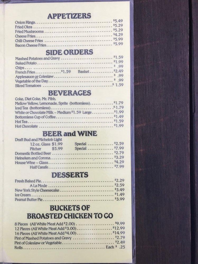 Menu at Alva Country Diner restaurant, Alva, Palm Beach Blvd #3841