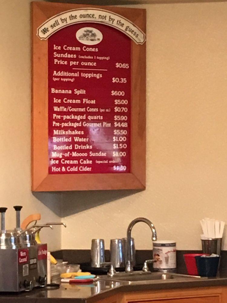 Menu at Chester Springs Creamery desserts, Chester Springs