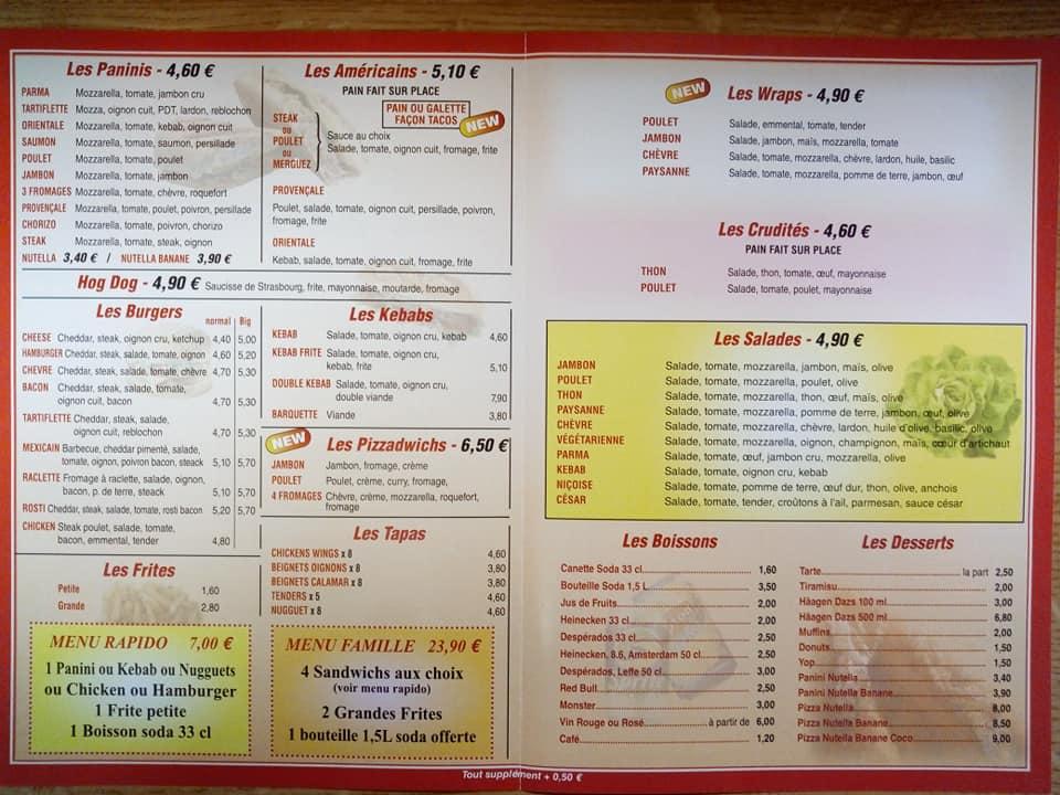 Menu at E Sushi Rocbaron, Rocbaron