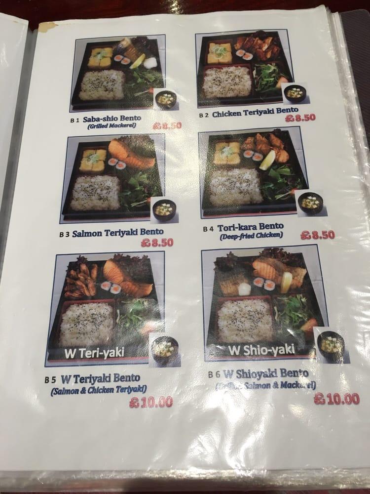 Menu at Eat Tokyo restaurant, London, 169 King St