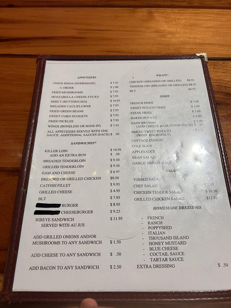 Menu at Roberts Americus Restaurant, USA