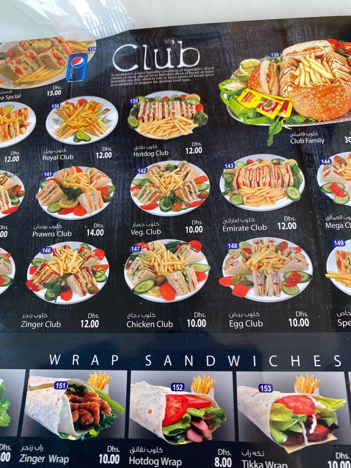 Menu at Taste of tea cafe & grills, Abu Dhabi