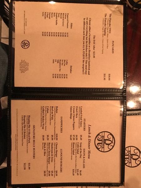 Menu at The Roots Restaurant Tavern, Melbourne